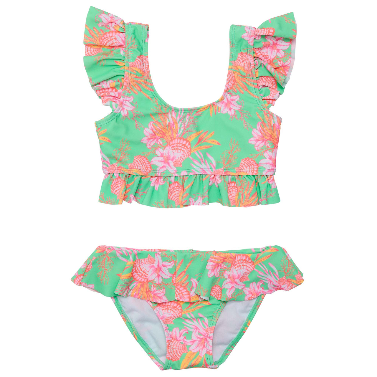 Coastal Shells Sustainable Frilled Crop Bikini | Snapper Rock