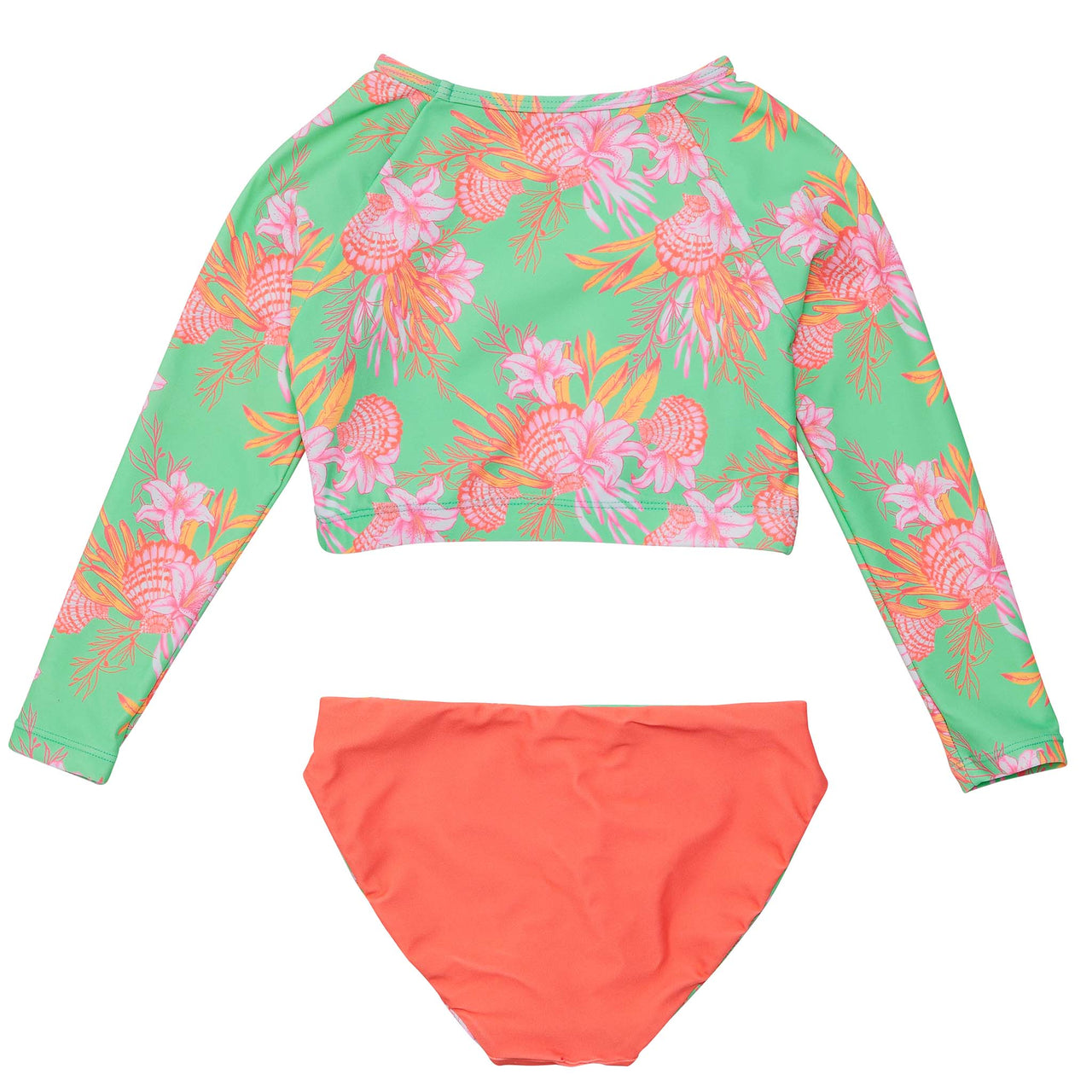 Coastal Shells Sustainable Crop LS Rash Top Set | Snapper Rock