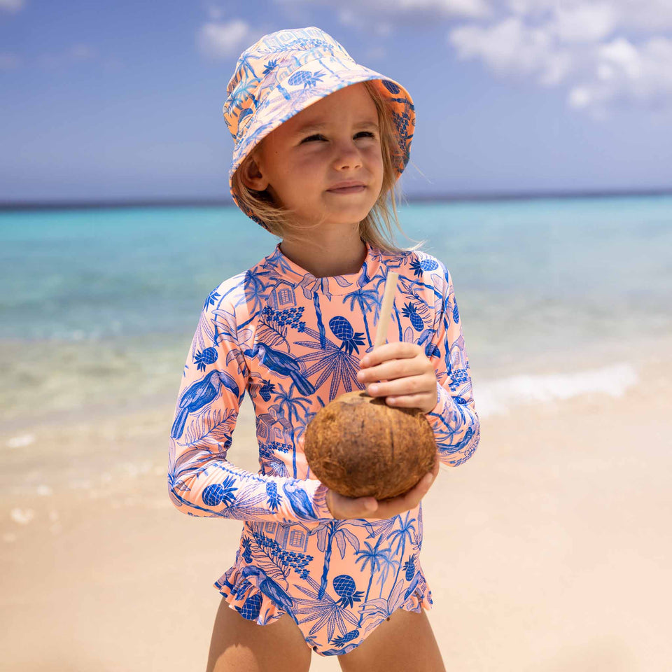Tropicana Vacay Sustainable Leg Frill Surf Suit | Snapper Rock